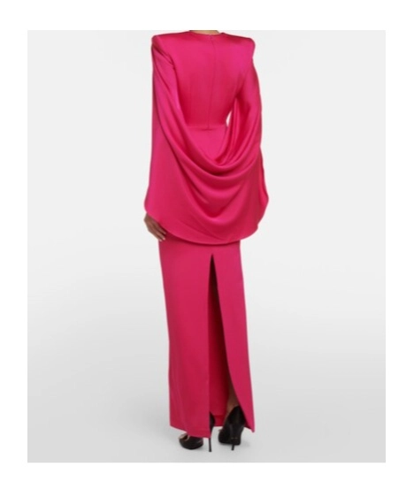 Alex Perry Caped Satin Crêpe Gown