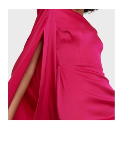 Alex Perry Caped Satin Crêpe Gown