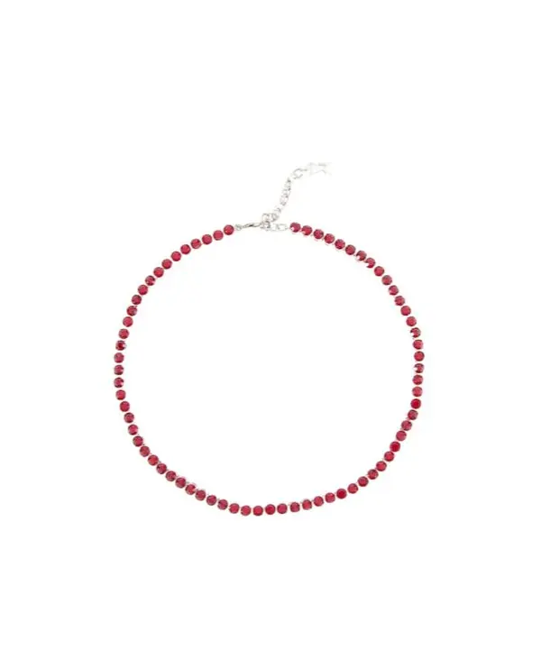 Amina Muaddi Crystal Embellished Necklace - Pink