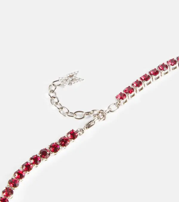 Amina Muaddi Crystal Embellished Necklace
