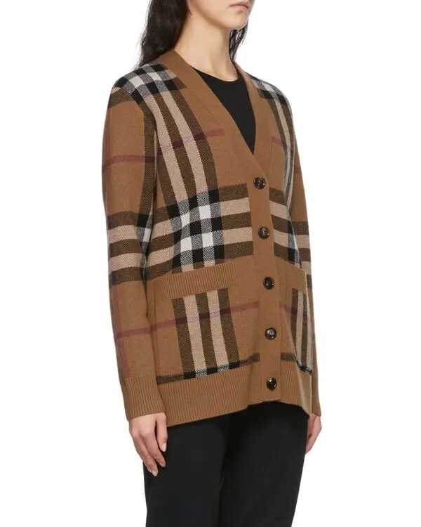 Burberry Checked Knitted Cardigan
