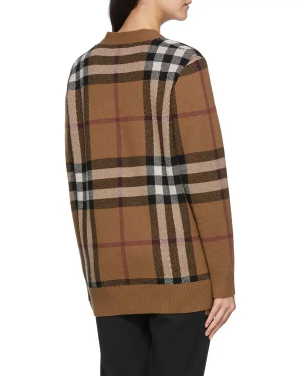 Burberry Checked Knitted Cardigan