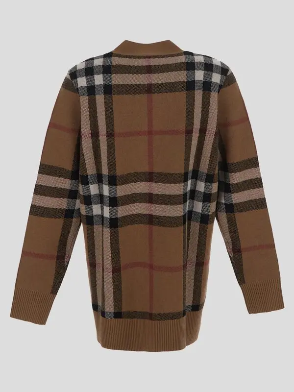 Burberry Checked Knitted Cardigan