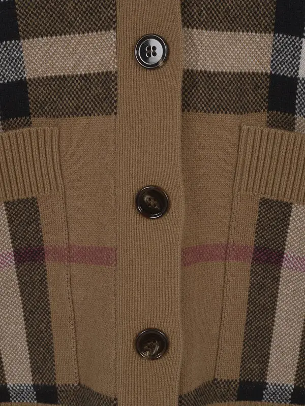 Burberry Checked Knitted Cardigan