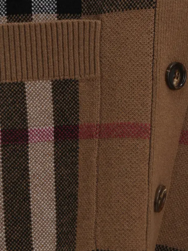 Burberry Checked Knitted Cardigan
