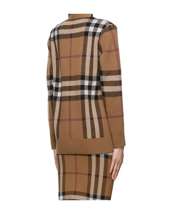 Burberry Checked Knitted Cardigan