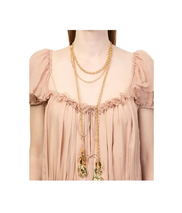 Chloé Multi-layered Chain Pendant Necklace