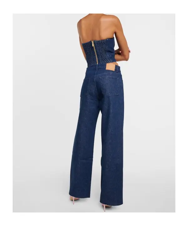 Magda Butrym Denim Bustier Top