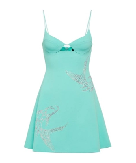 David Koma Crystal-embellished Minidress