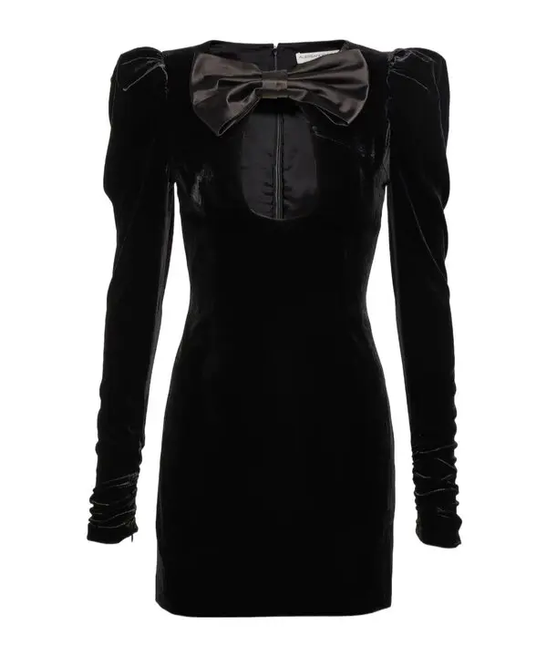 Alessandra Rich Cutout Velvet Minidress