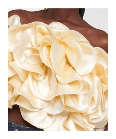 Magda Butrym Silk Ruffle Corset Top