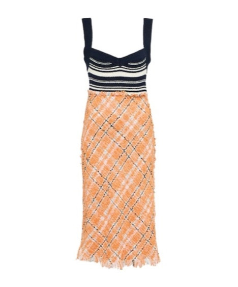 Marni Patterned Cotton-blend Midi Dress - Nude