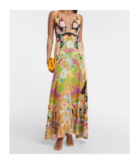 Camilla Printed Silk Maxi Dress