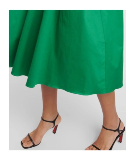 Oscar De La Renta Off-shoulder Silk Midi Dress
