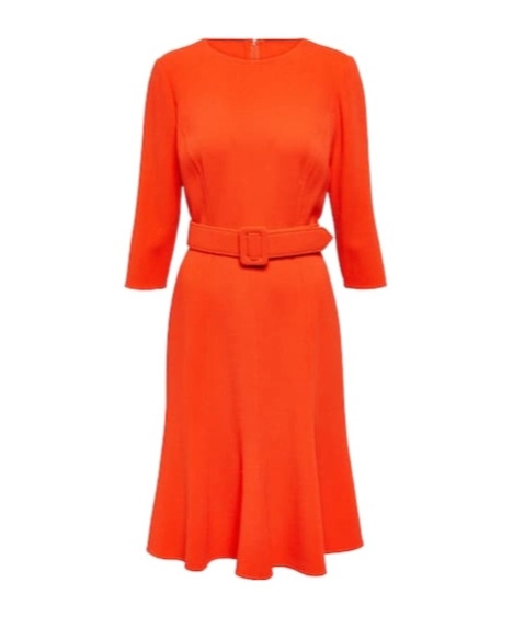 Oscar De La Renta Embellished Wool-blend Midi Dress