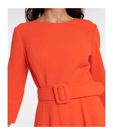 Oscar De La Renta Embellished Wool-blend Midi Dress