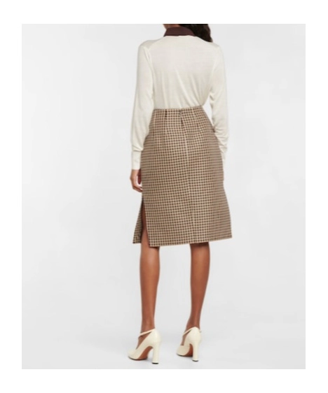 EMILIA WICKSTEAD Noah Houndstooth Pencil Skirt