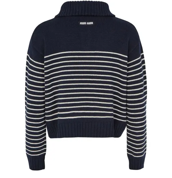 Miu Miu Lapel Long-sleeved Sweater
