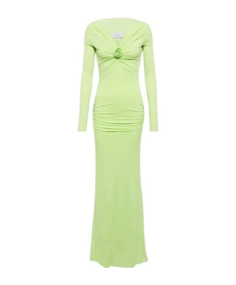 Blumarine Embellished Off-shoulder Gown