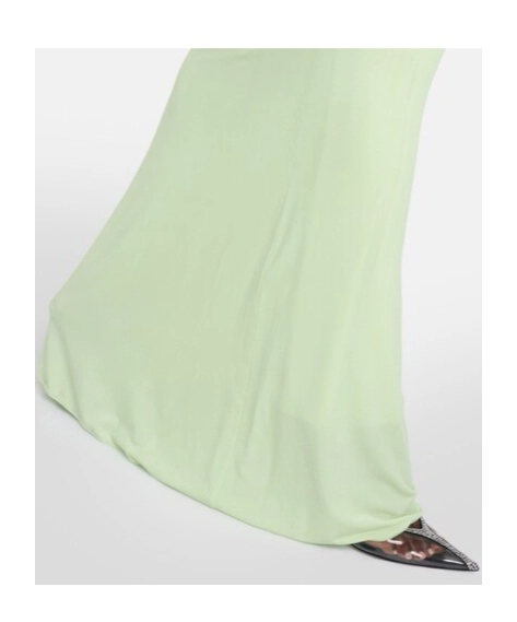 Blumarine Embellished Off-shoulder Gown