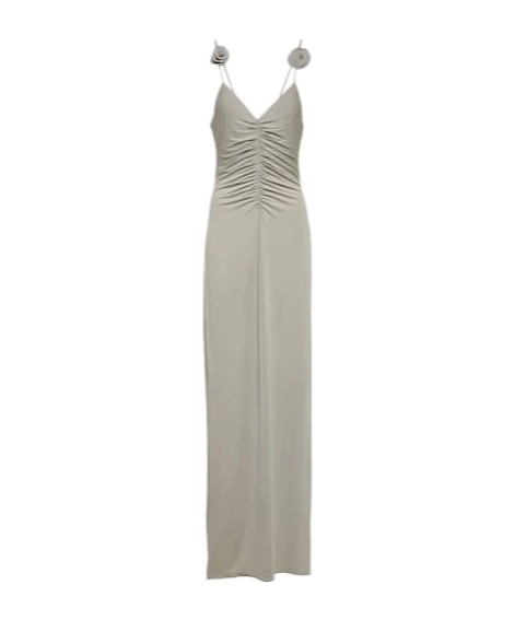 Magda Butrym Gathered Jersey Maxi Dress