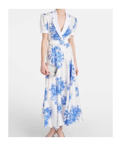 RODARTE Floral Silk Midi Dress