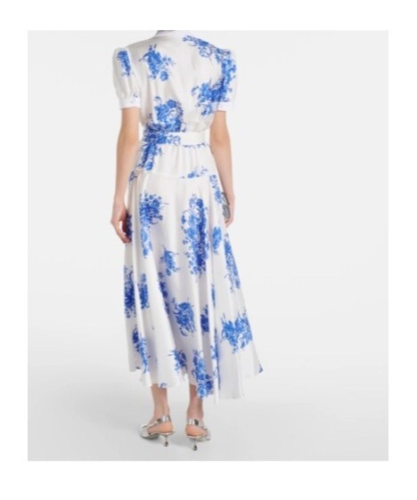 RODARTE Floral Silk Midi Dress