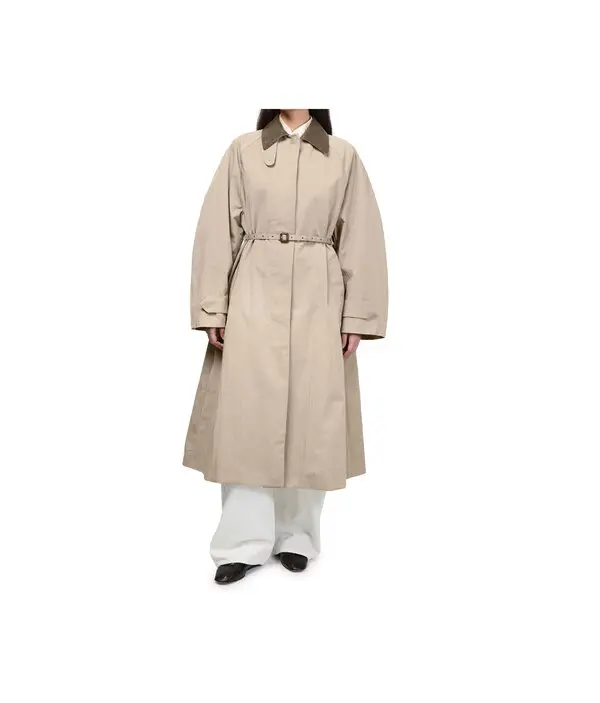 Acne Studios Long-sleeved Trench Coat With Detachable Collar - Nude