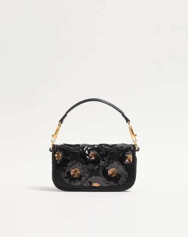 Valentino Garavani Locò Sequin Embellished Small Shoulder Bag