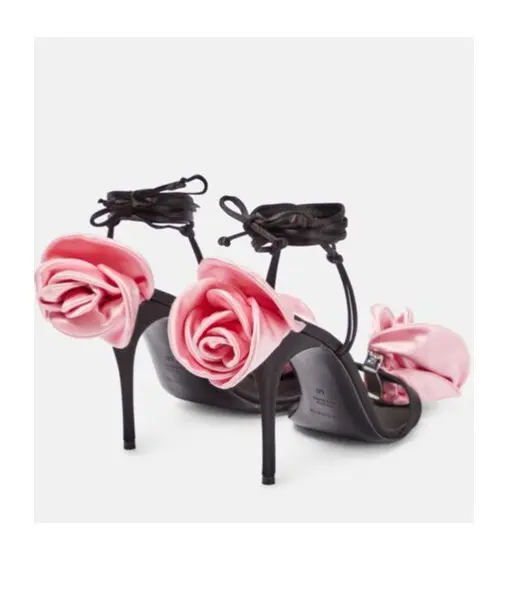 Magda Butrym Floral-appliqué High Heel Sandals