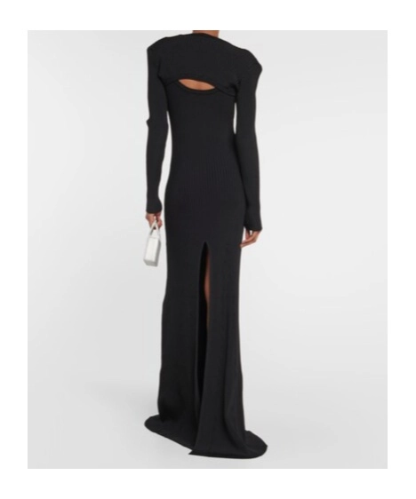 David Koma Embellished Ribbed-knit Gown
