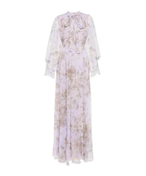 Erdem Chiara Printed Silk Gown - White