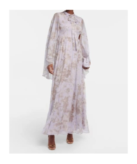 Erdem Chiara Printed Silk Gown
