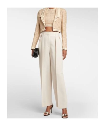Giambattista Valli Embellished Tweed Crop Top