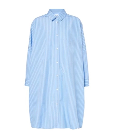 JIL SANDER Striped Cotton Poplin Shirt