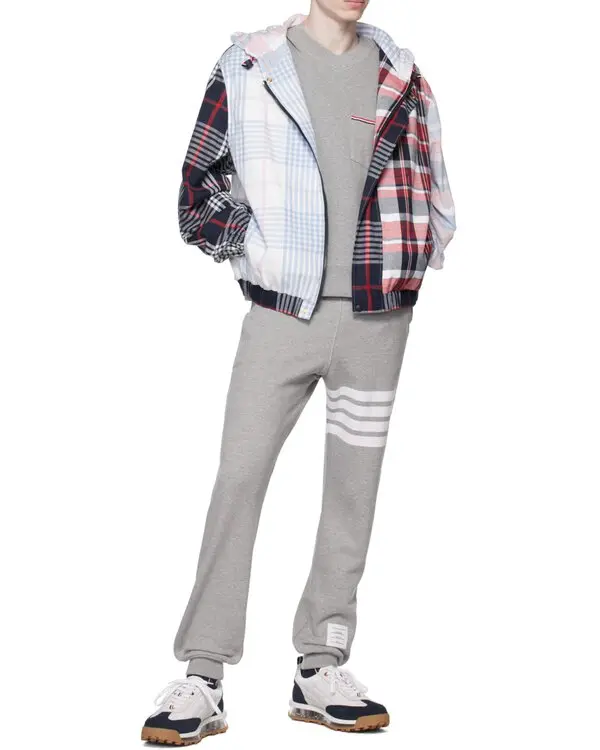Thom Browne Grey Cotton Vest With Striped Pocket