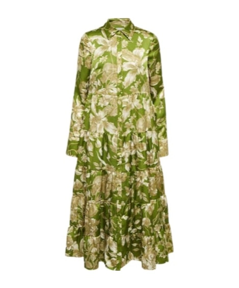 Erdem Palmira Floral Midi Dress - Green