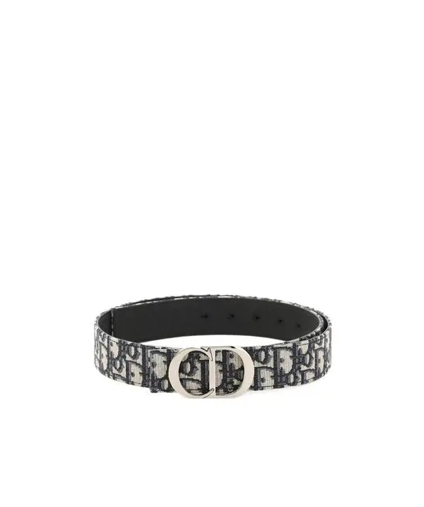 Dior Logo Buckle Reversible Belt - Black