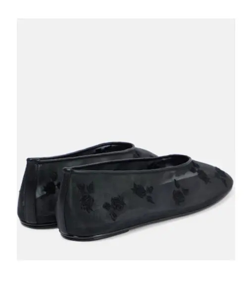 Magda Butrym Embroidered Mesh Ballet Flats