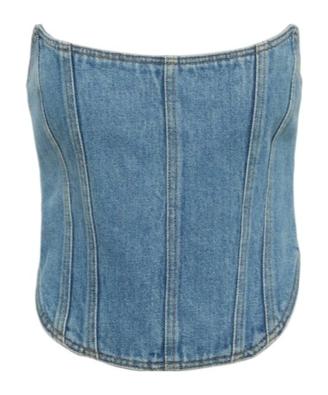 Magda Butrym Denim Bustier - Blue