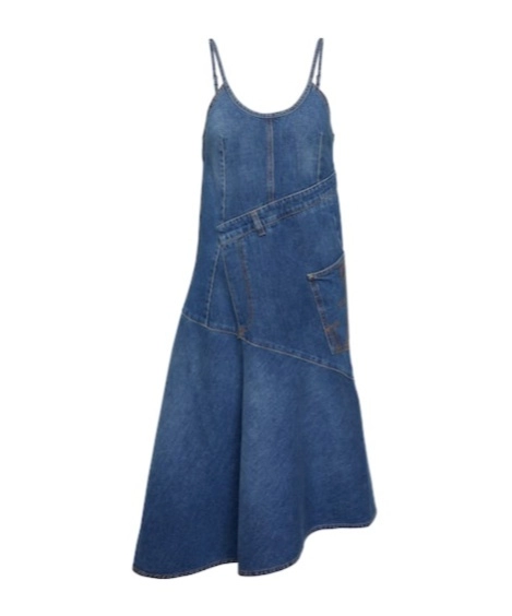 J.W.ANDERSON Asymmetric Denim Midi Dress