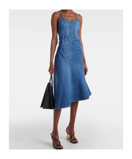 J.W.ANDERSON Asymmetric Denim Midi Dress
