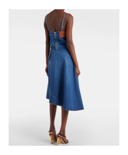 J.W.ANDERSON Asymmetric Denim Midi Dress