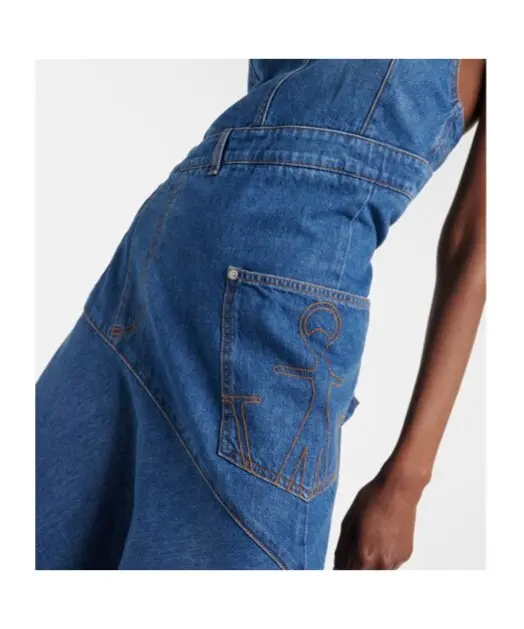 J.W.ANDERSON Asymmetric Denim Midi Dress