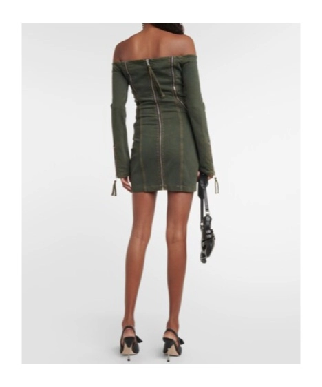 Blumarine Off-shoulder Denim Minidress