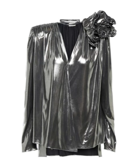 Magda Butrym Appliqué Metallic Blouse