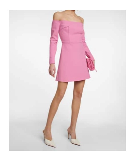 EMILIA WICKSTEAD Crepe Off-the-shoulder Mini Dress