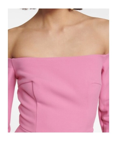 EMILIA WICKSTEAD Crepe Off-the-shoulder Mini Dress