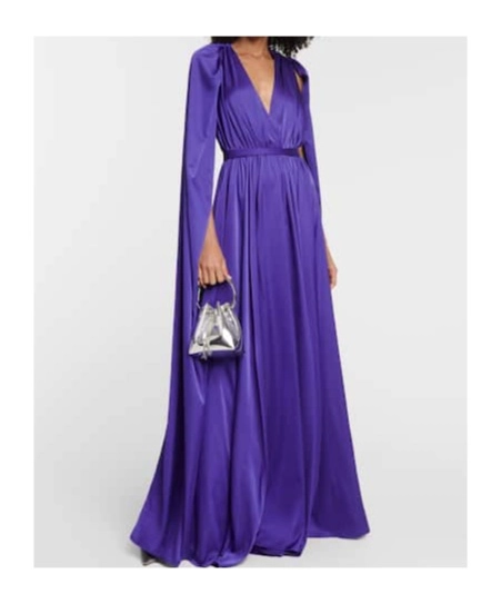 SAFIYAA LONDON Bridal Chiffon Cape Gown