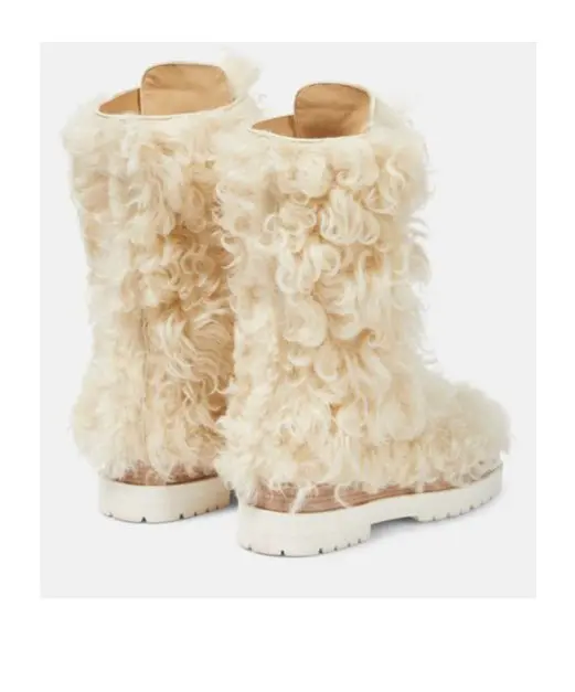 Magda Butrym Shearling Lace-up Boots